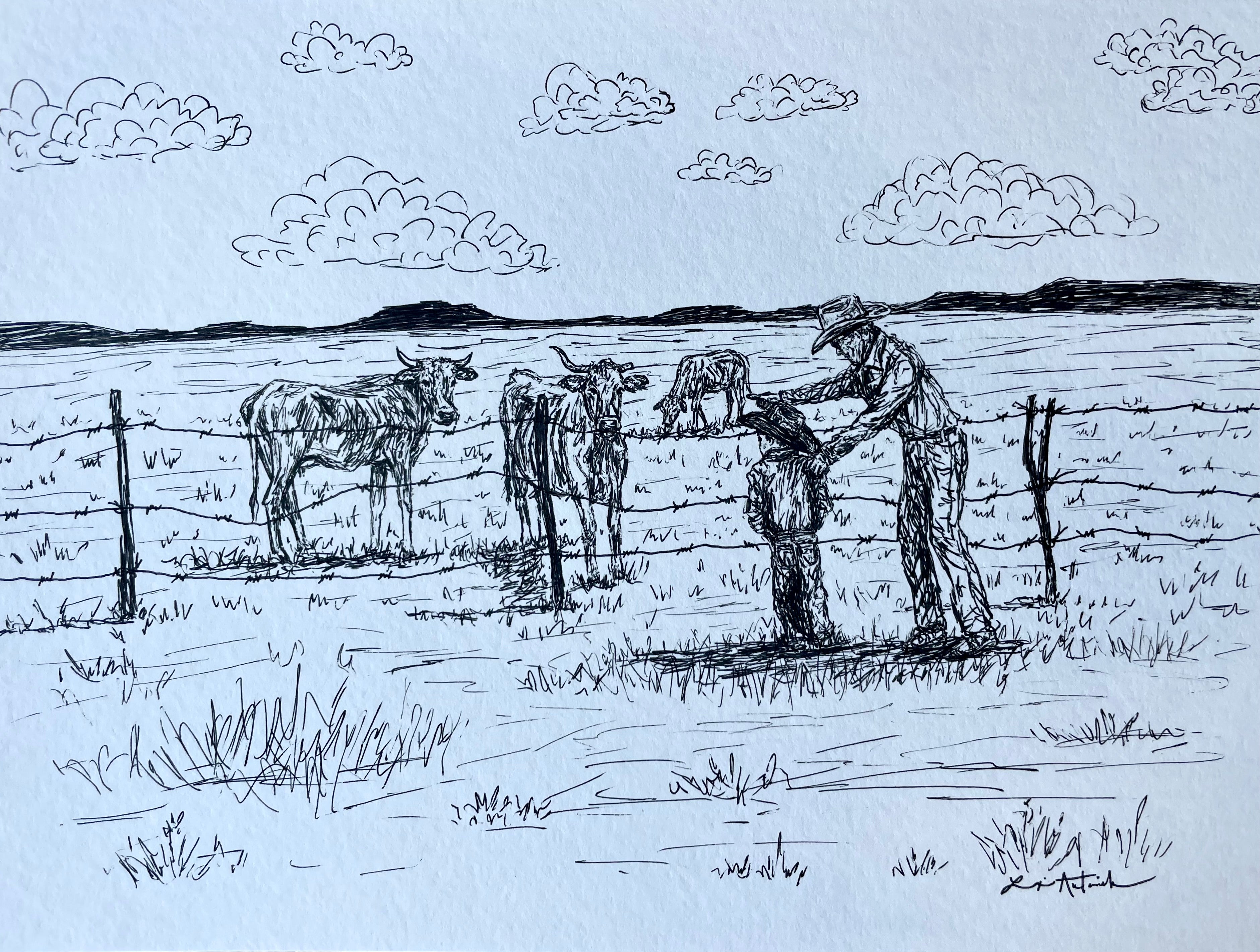 “Inspecting Your Inheritance” Original Drawing – Lexi Antonick Fine Art